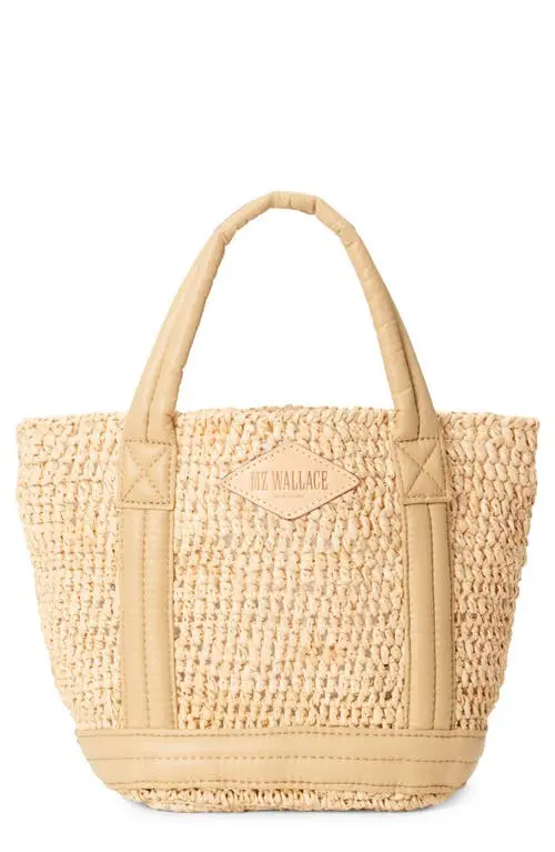 Mz Wallace Mini Raffia Tote - Raffia/camel