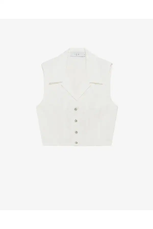 Iro Paris Zaldi Vest Top White Editorialist
