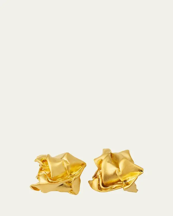Completedworks Crunched Stud Earrings - Gold