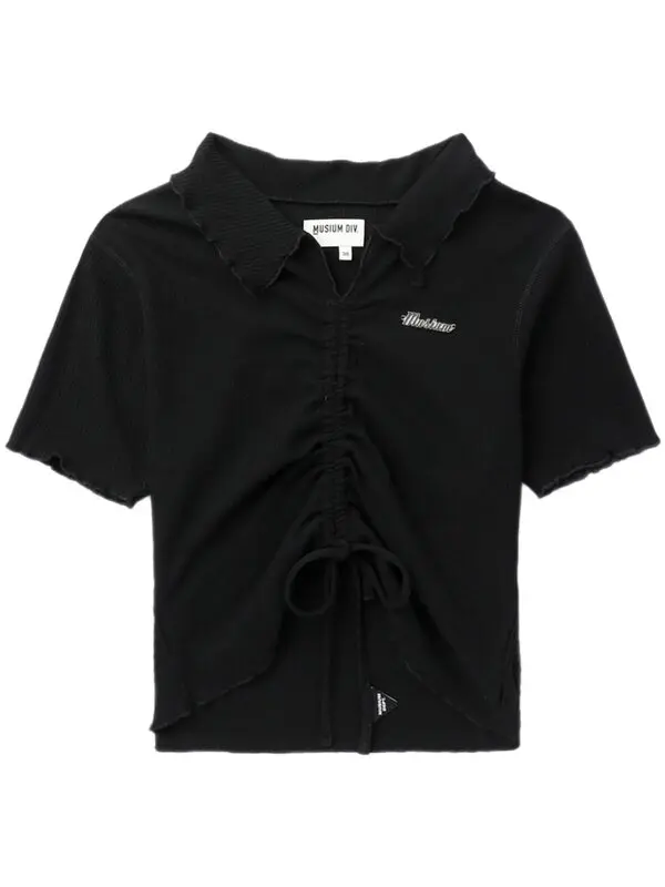 MUSIUM DIV. Logo-plaque Draped T-shirt