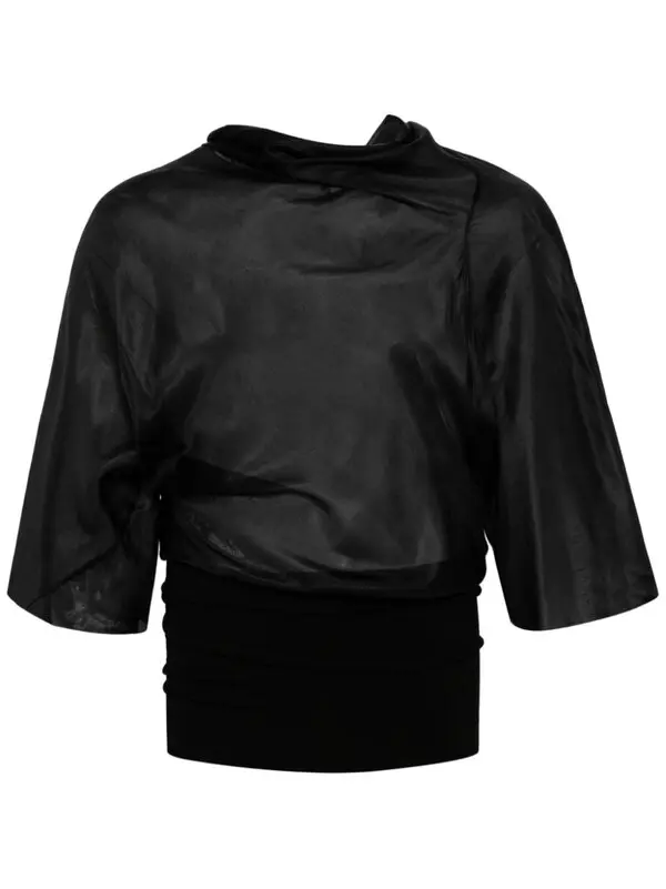 Rick Owens Cylinder Silk Blouse - Black