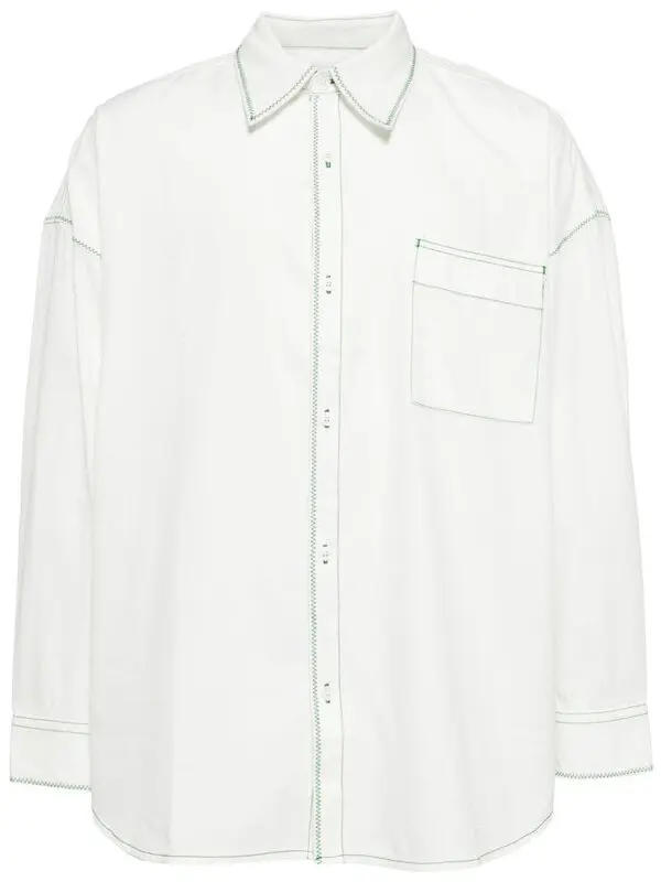 FIVE CM Contrast-stitching Shirt