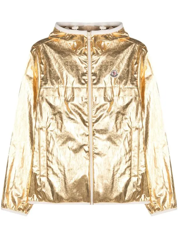Moncler Roques Laminated Hooded Jacket