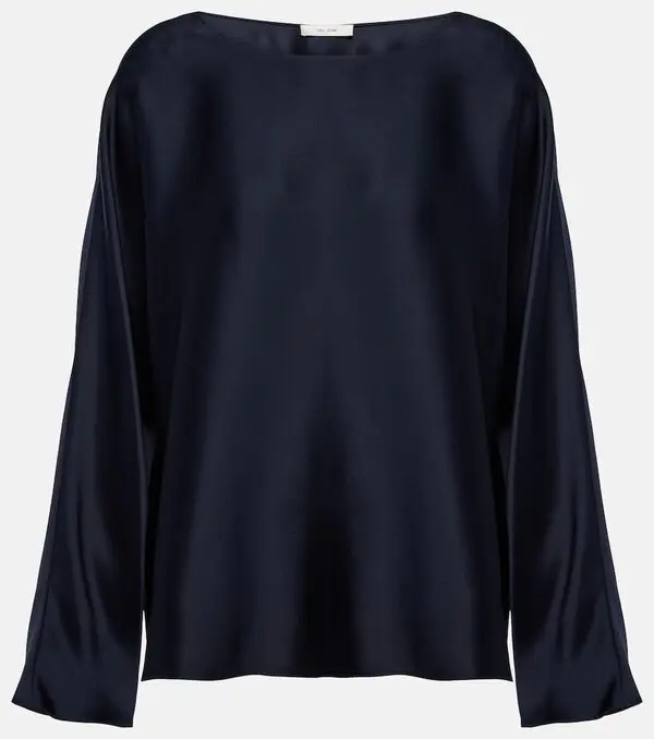 THE ROW Dylia Silk Satin Blouse