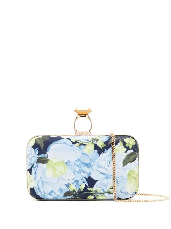 Sachin & Babi Garden Club-print Clutch Bag - Blue