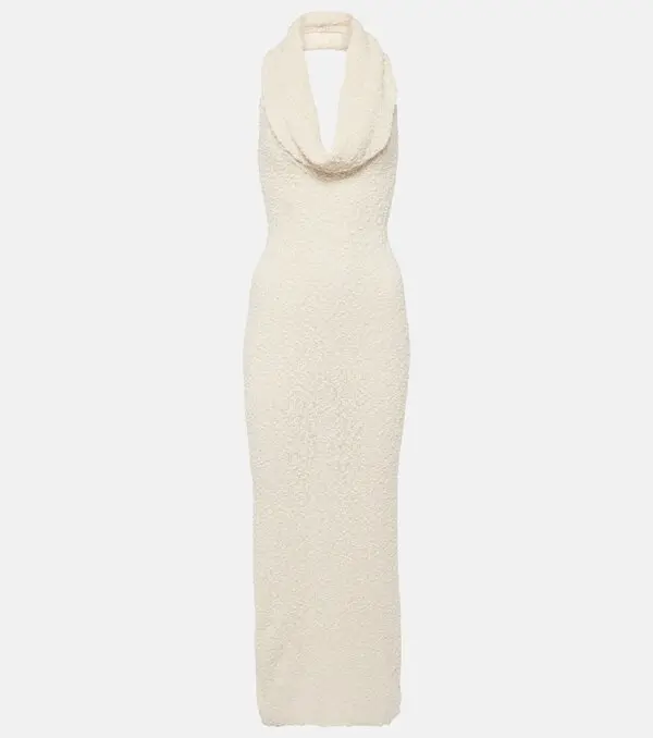 Magda Butrym Cotton-blend Bouclé Midi Dress - White