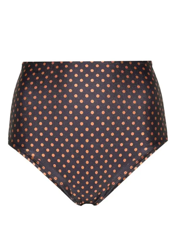 Faithfull The Brand Reyes Polka-dot Bikini Bottom - Grey