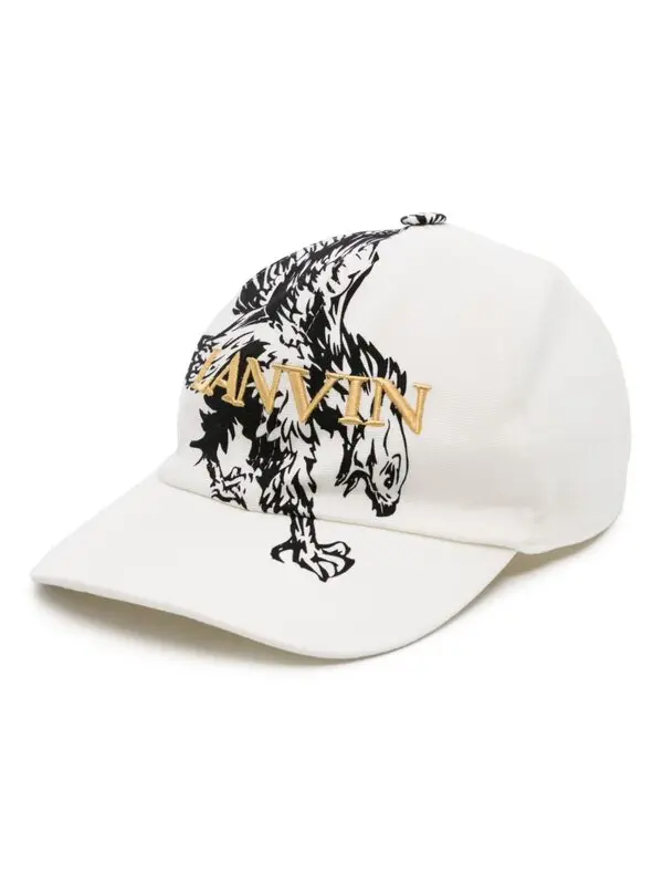 LANVIN X Future Eagle-print Baseball Cap - White