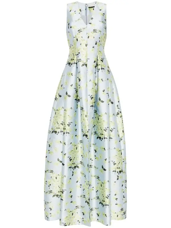 Sachin & Babi Brooke Floral-print Gown - Blue