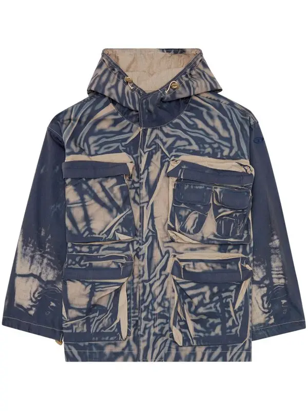Diesel J-cadmus Creased-effect Cargo Jacket