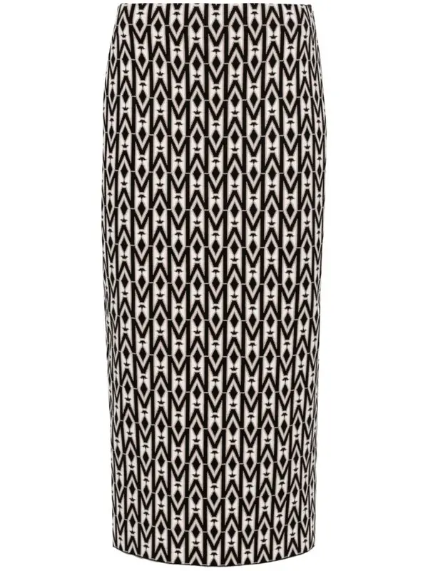 Mackage Geometric-pattern Knit Pencil Skirt