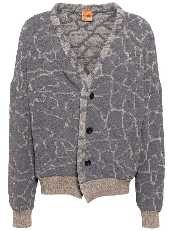 VITELLI Reversible Jacquard Cardigan