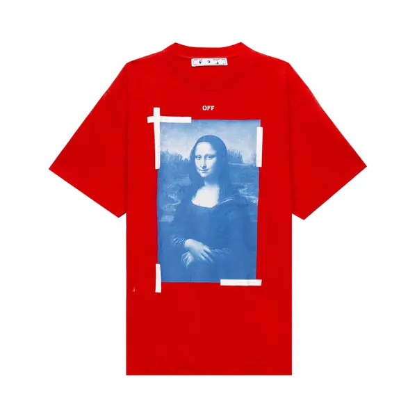 Off-White Blue Monalisa Over Tee 'fiery