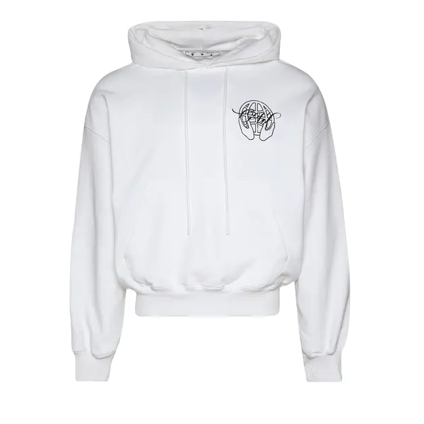 Off-White Hand Arrow Boxy Hoodie - White