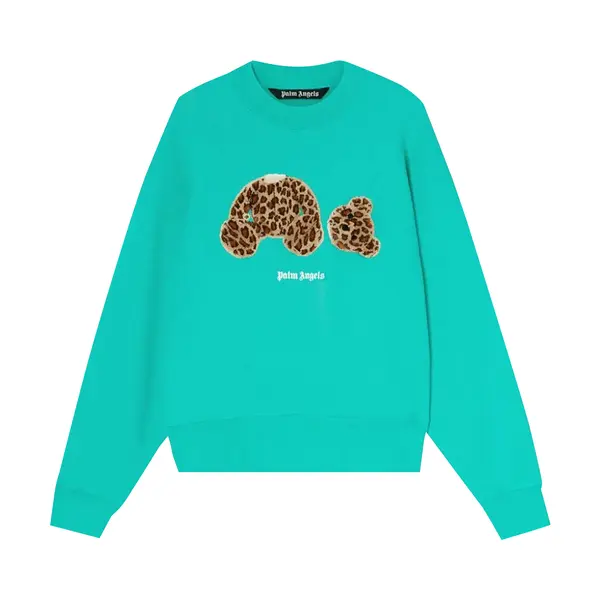 Palm Angels Pa Leopard Bear Crewneck