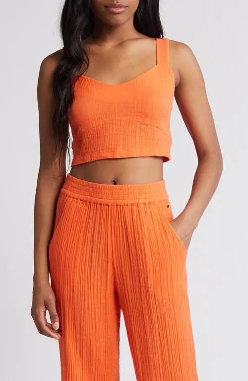 Rip Curl Premium Surf Crop Tank - Bright Orange