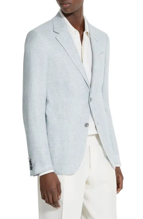 Zegna Fairway Crossover Linen Sport Coat - Light Blue