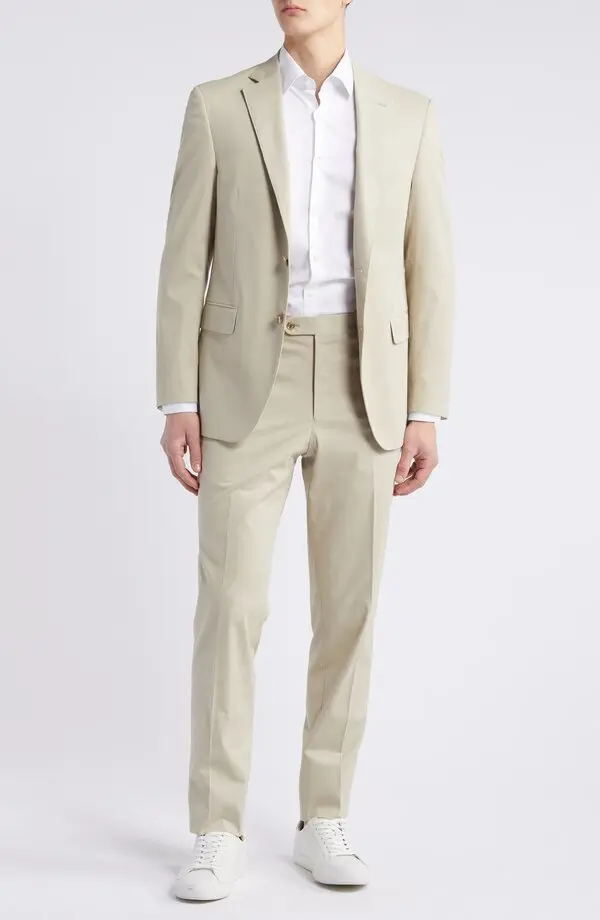 Peter Millar Tailored Fit Suit - Tan | Editorialist