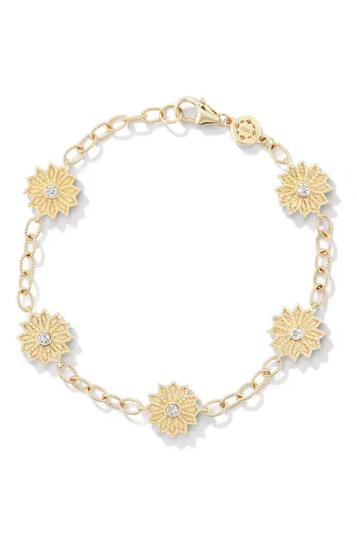 ORLY MARCEL Sacred Flower Diamond & Emerald Station Bracelet