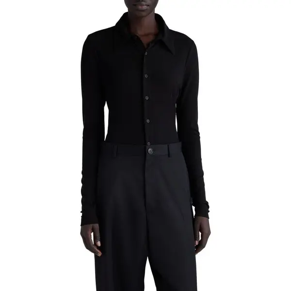 Balenciaga Rib Button-up Shirt
