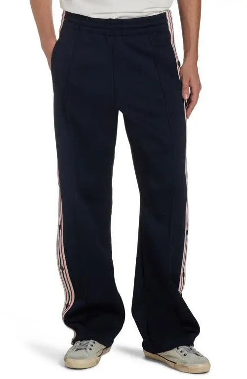 Golden Goose Side Stripe Snap Track Pants - Dark Blue/papyrus