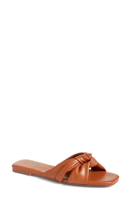 Yosi Samra Naya Knotted Slide Sandal - Whiskey
