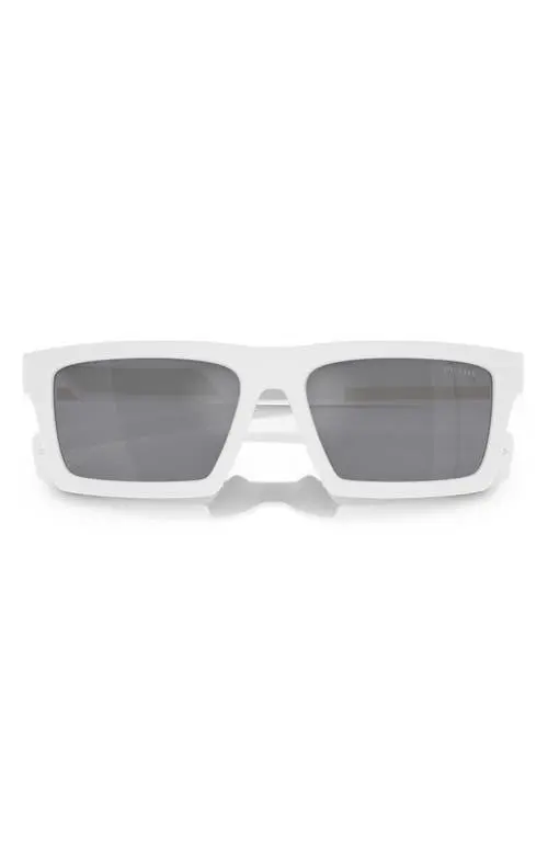 Prada 58mm Square Sunglasses - White/ Black