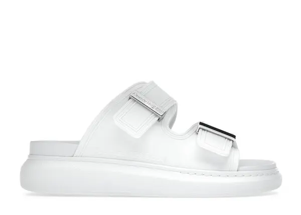 Alexander McQueen Hybrid Buckled Rubber Sandals - White