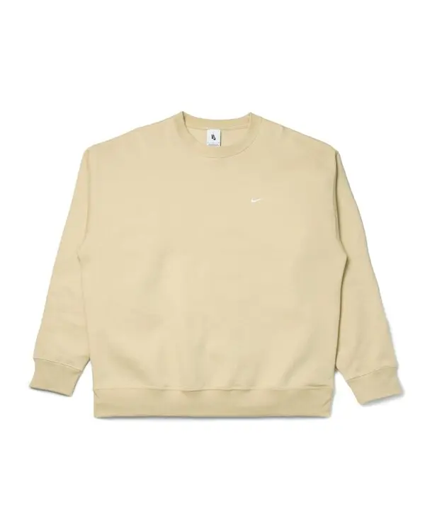 Nike Solo Swoosh Fleece Crewneck Sweatshirt - Team Gold/white