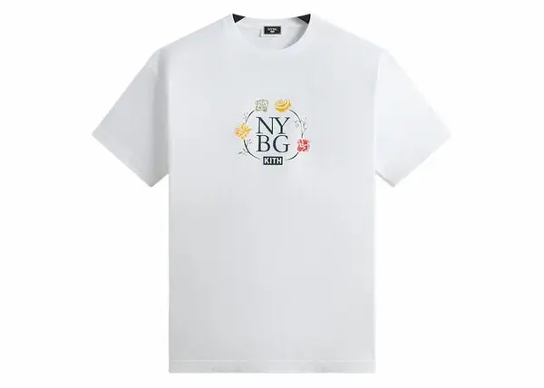 Kith X New York Botanical Garden Logo Vintage Tee Shirt - White