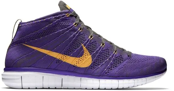 Nike Free Flyknit Chukka Sneakers - Hyper Grape/atomic Mango/mid Fog