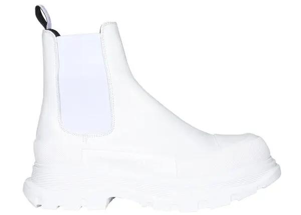 Alexander McQueen Tread Slick Chelsea Boot - Triple White
