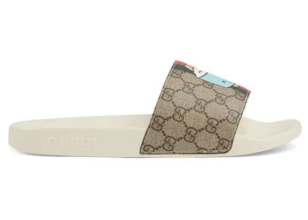 Gucci Animal Web Slides - Beige