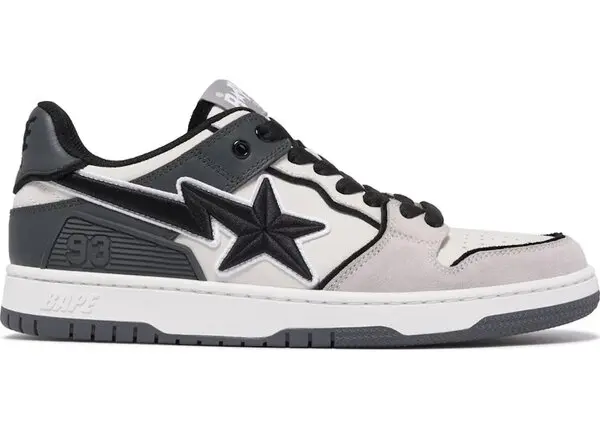 BAPE A Bathing Ape Sk8 Sta #5 - Black/white/grey