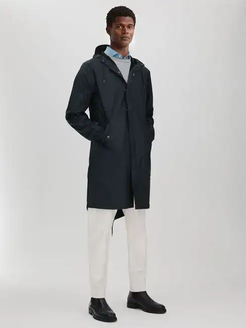 Buy Rains Fishtail Parka Navy At 35% Off Editorialist