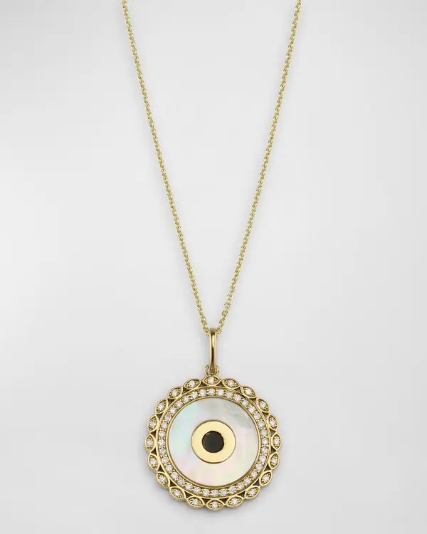 SYDNEY EVAN 14k Yellow Gold Evil Eye Necklace