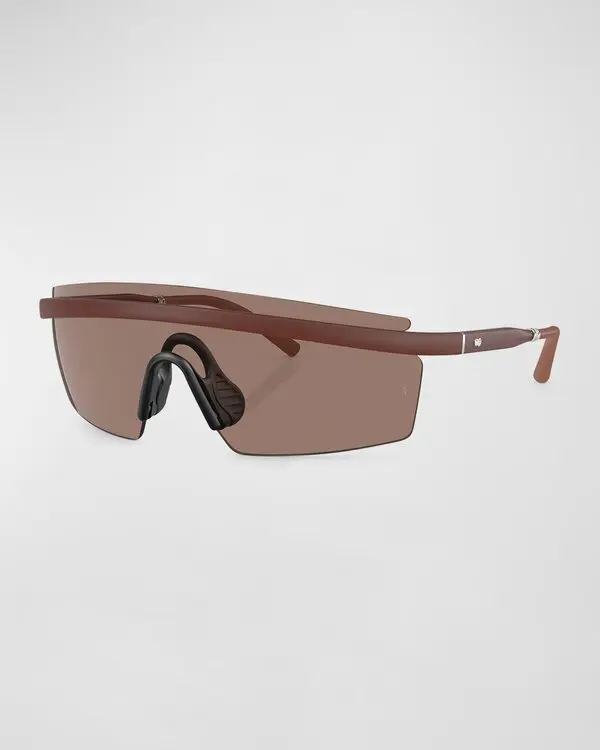 OLIVER PEOPLES X FEDERER R-4 Shield Sunglasses - Matte Red