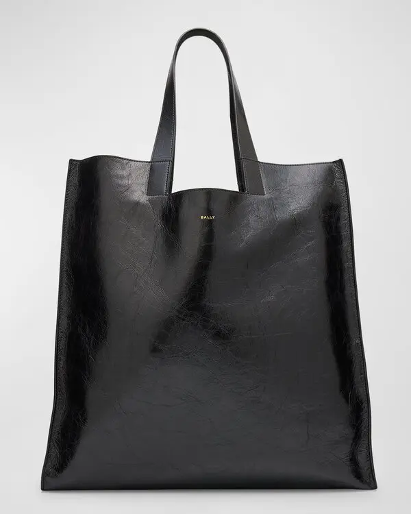 Bally Calf Leather Tote Bag - Blackoro