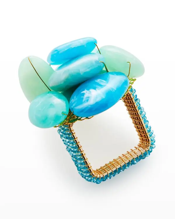 KIM SEYBERT Sea Stone Napkin Ring - Green