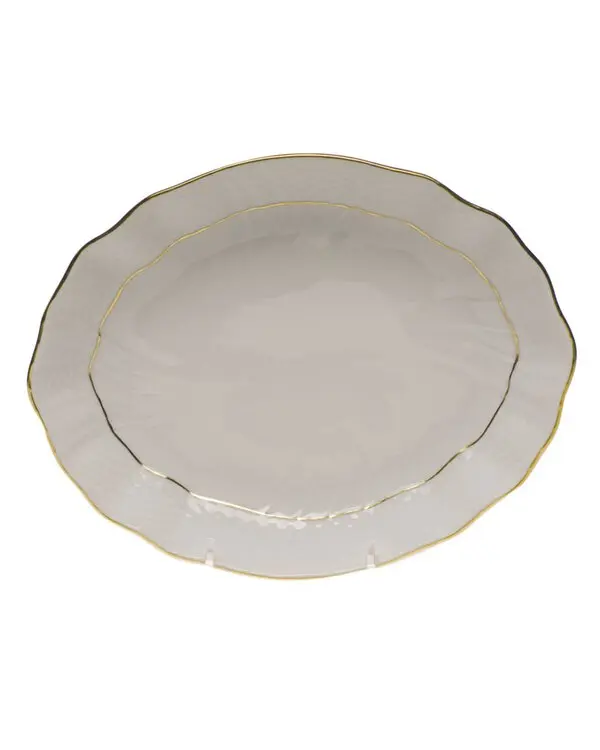 HEREND Golden Edge Oval Dish