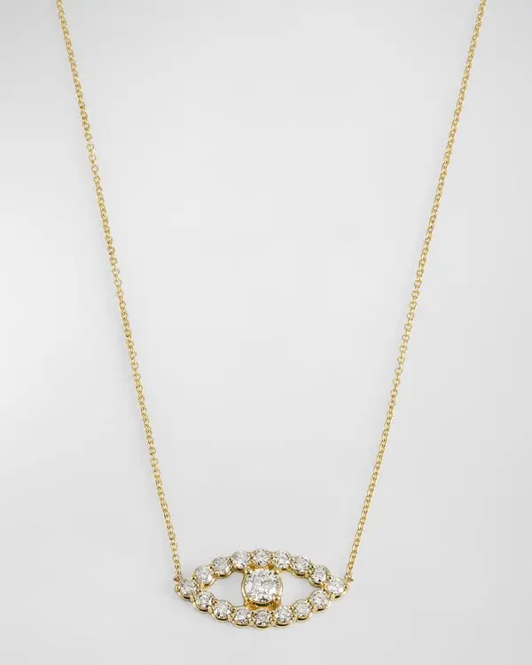 JENNIFER MEYER Open Evil Eye Diamond Necklace - No Color
