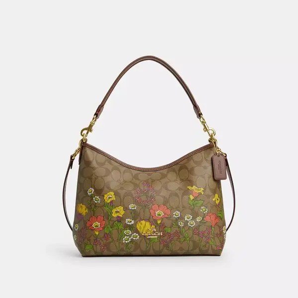 Buy COACH OUTLET Laurel Shoulder Bag In Signature Canvas With Floral ...