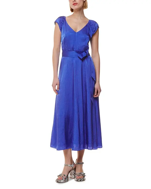 Whistles Arie Twist Front Dress - Cobalt Blue