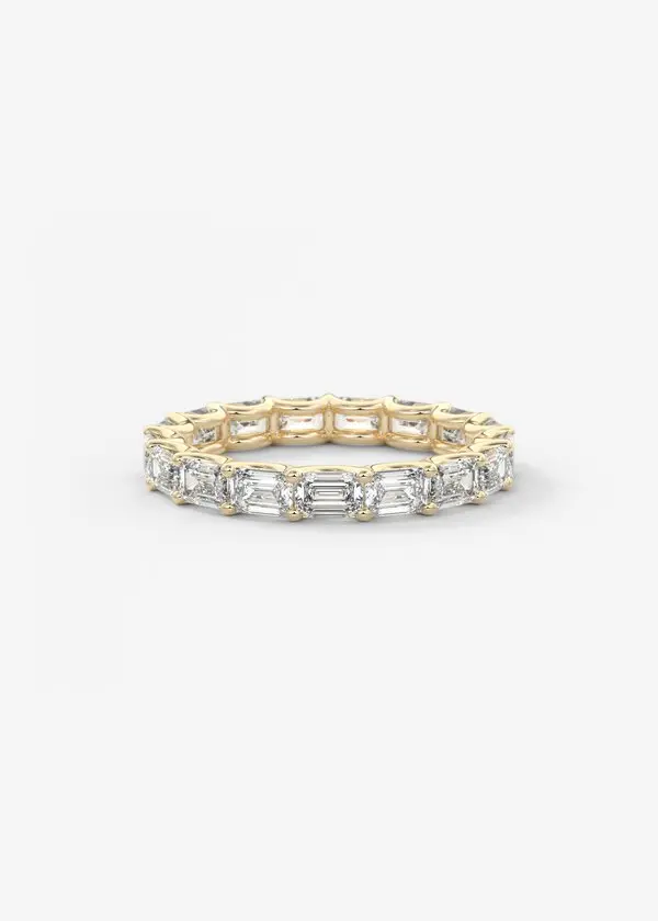 FRANK DARLING E.w. Emerald Scallop Eternity 3mm Band