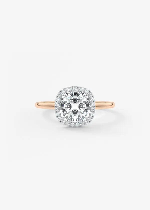 FRANK DARLING The Breezy Halo Cushion Ring