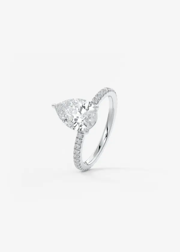 FRANK DARLING Harper Pavé Pear Engagement Ring