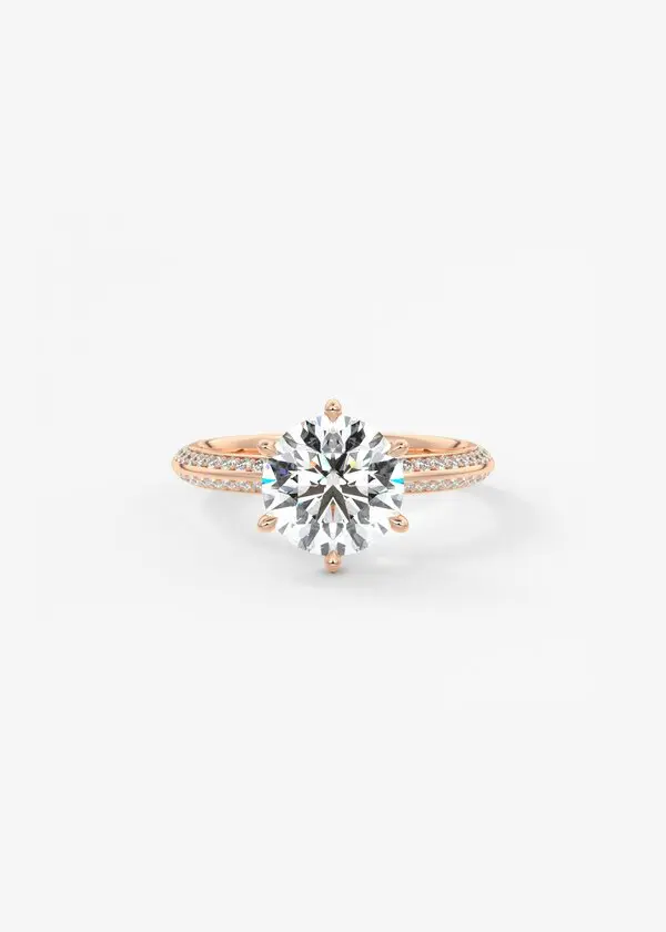 FRANK DARLING Harper Butterknife Pavé Round Ring