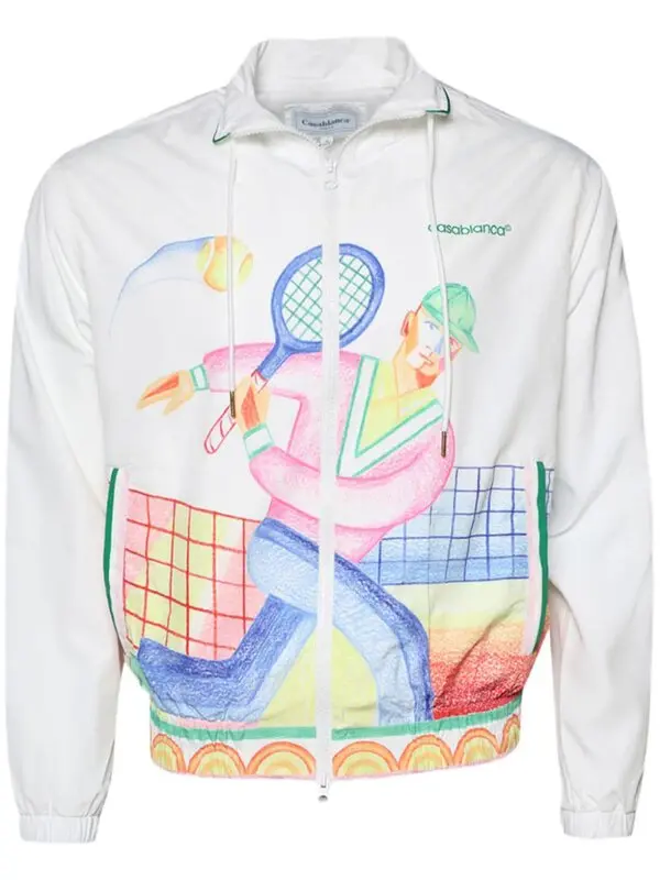 Casablanca Illustration-print Zip-up Jacket