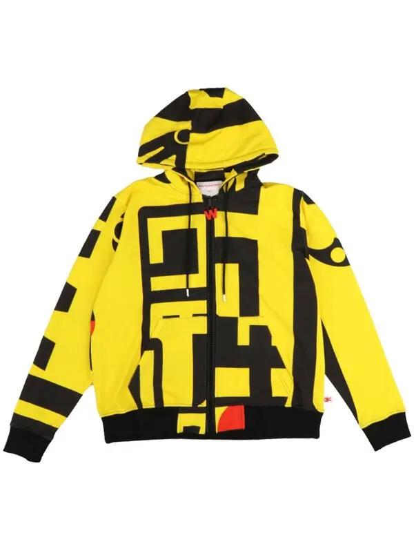 WALTER VAN BEIRENDONCK Graphic-print Zip-up Hoodie