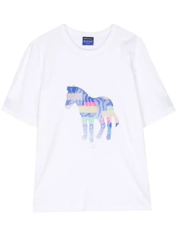 Paul Smith Zebra-print Cotton T-shirt - White
